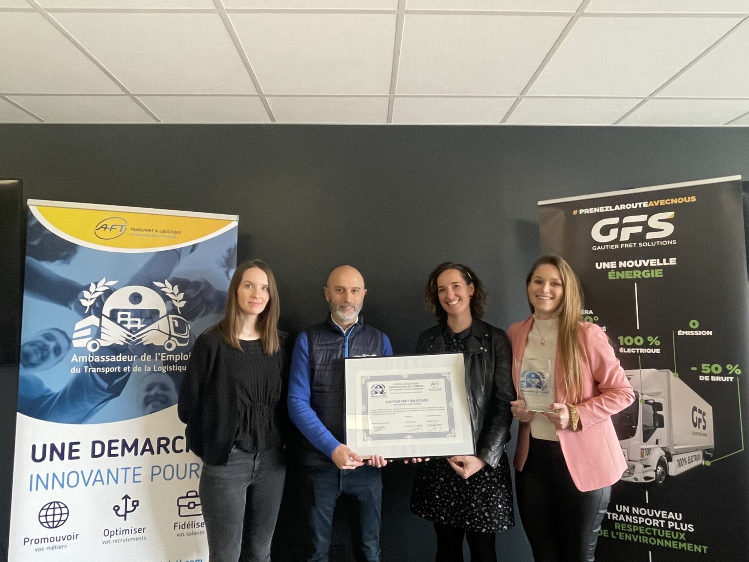 Remise du label "ambassadeur de l'emploi" - GFS - Gautier Fret Solutions