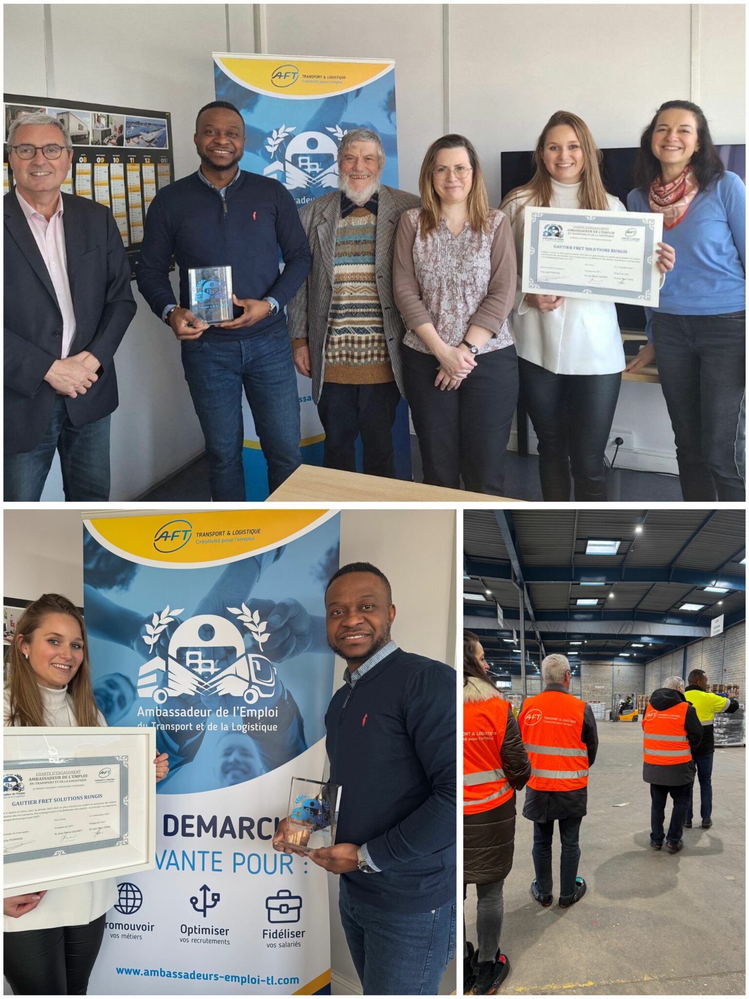 REMISE DE LA CHARTE ET DU TROPHÉE AMBASSADEUR DE L’EMPLOI DU TRANSPORT ET DE LA LOGISTIQUE ...